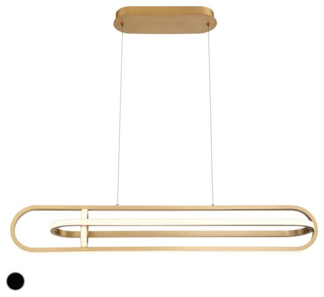 Linear Chandelier 1 Light-Satin Gold Finish - Chandelier - 79-BEL ...