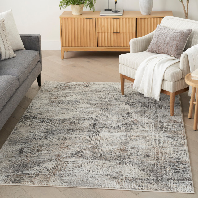 Nourison Sustainable Trends 7'10" x 9'10" Ivory Multicolor Modern ...