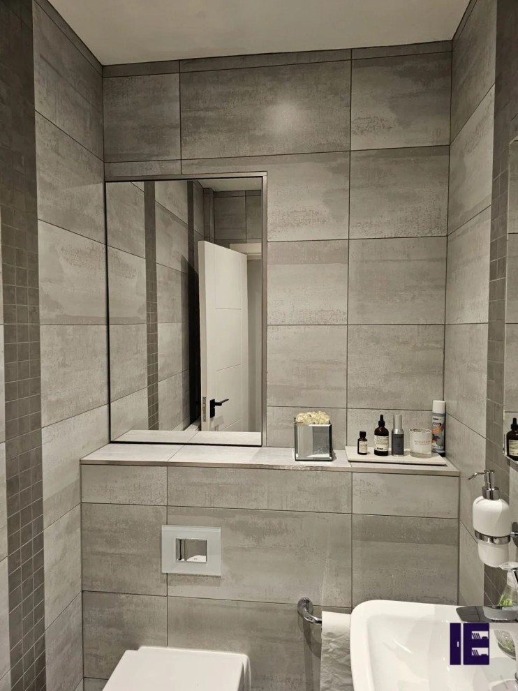 Fitted Bathroom Cabinet in Light Grey in Northwood Supplied by Inspired ...