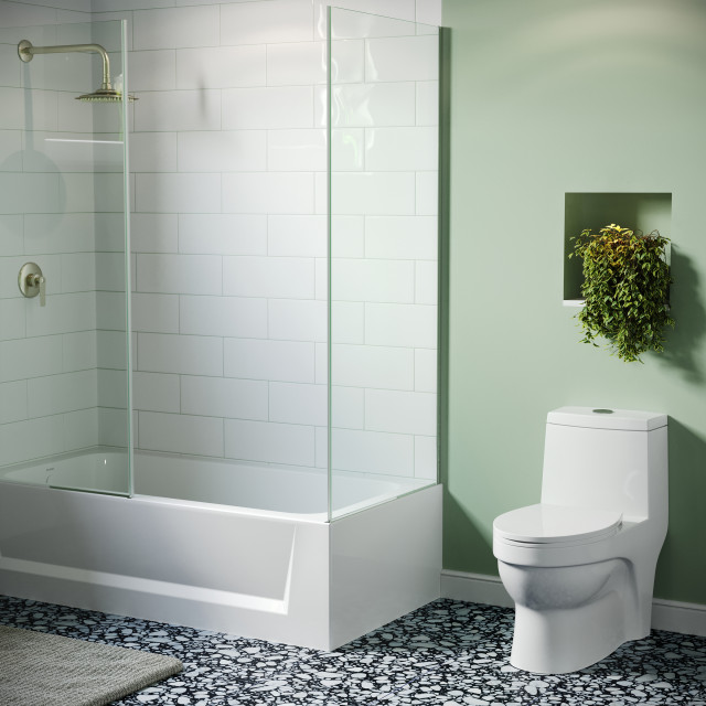 Virage One Piece Elongated Toilet With Touchless Retrofit Dual Flush 1. ...