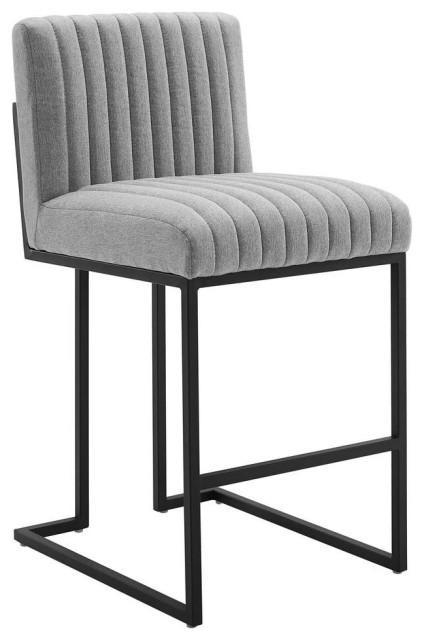 Indulge Channel Tufted Fabric Counter Stool - Transitional - Outdoor ...