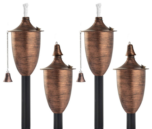 Small Elegant Tiki Style Torch With Pole and Snuffer - Transitional ...