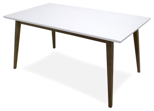 Pemberly Row Mid-Century 47" Rectangular Solid Wood Dining Table in ...