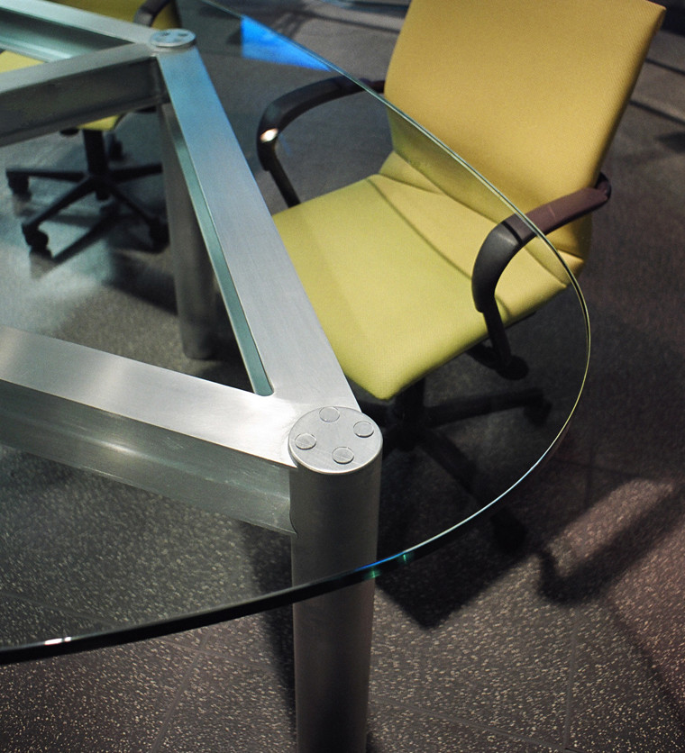 Glass Table - custom office - Contemporary - New York - by Calculated ...