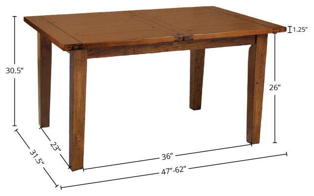 Irish Coast Small Extension Dining Table - Rustic - Dining Tables - by ...