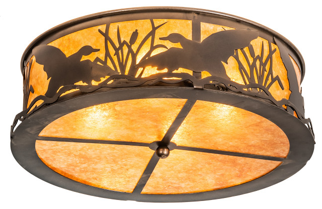 22 Wide Ducks in Flight Flushmount - Rustic - Flush-mount Ceiling ...