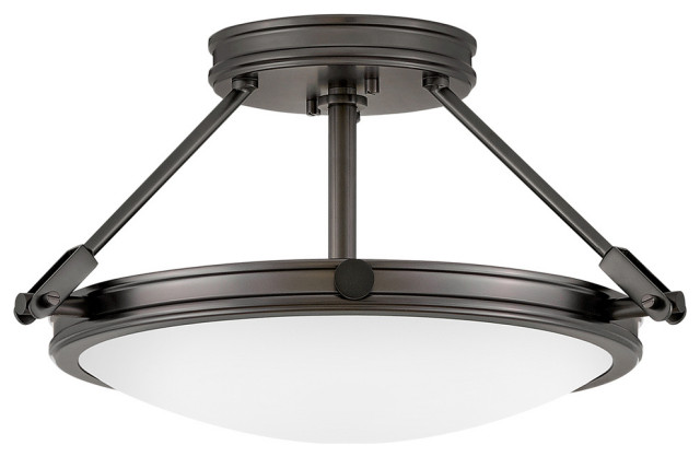 Collier LED Semi-Flush Mount, Black Oxide - Transitional - Flush-mount ...
