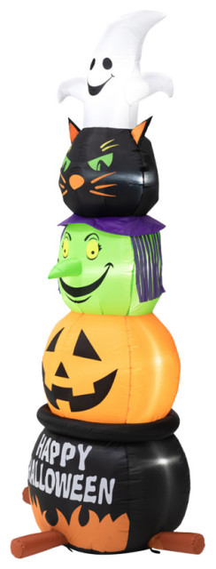 8ft Lighted Halloween Inflatable Decor - Traditional - Outdoor Holiday ...