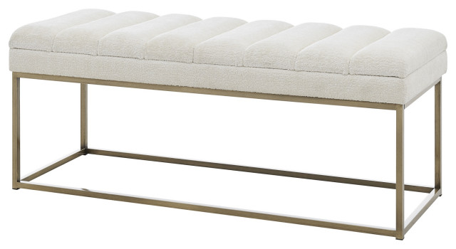 Darius Fabric Bench - Contemporary - Upholstered Benches - by HedgeApple | Houzz