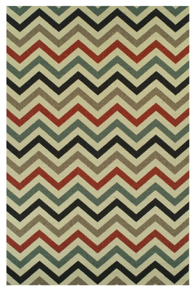 Chevron Geometric Zig/Zag Indoor Area Rug - Contemporary - Outdoor Rugs ...