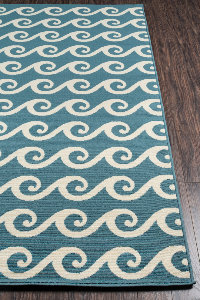 Baja Rug, Blue - Beach Style - Outdoor Rugs - by Momeni Rugs | Houzz