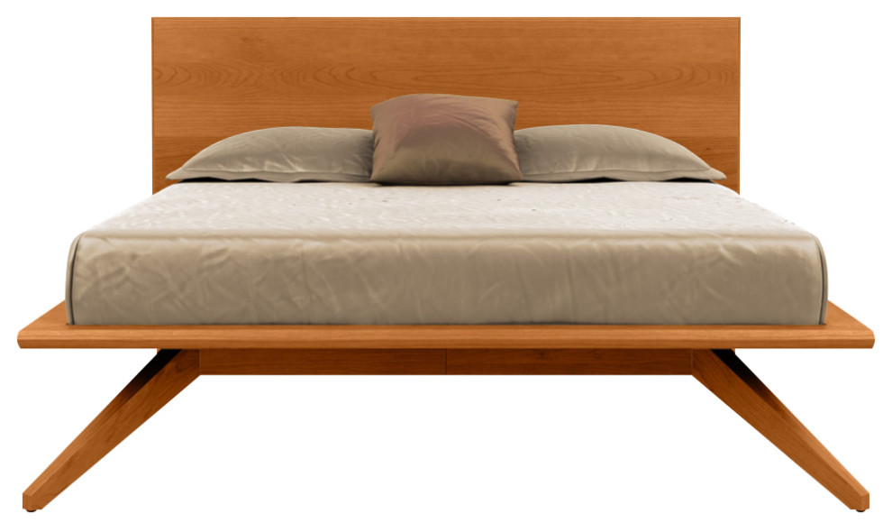 Copeland Astrid Bed With 1 Headboard Panel, Cal King - Midcentury ...