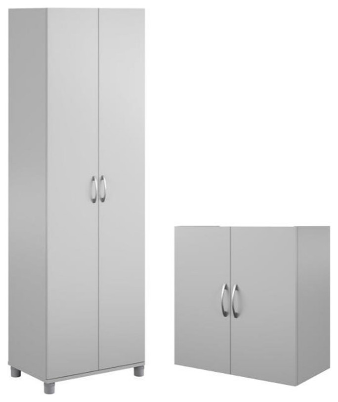 Home Square 2-Piece Set with 24" Utility Storage Cabinet & 24" Wall ...