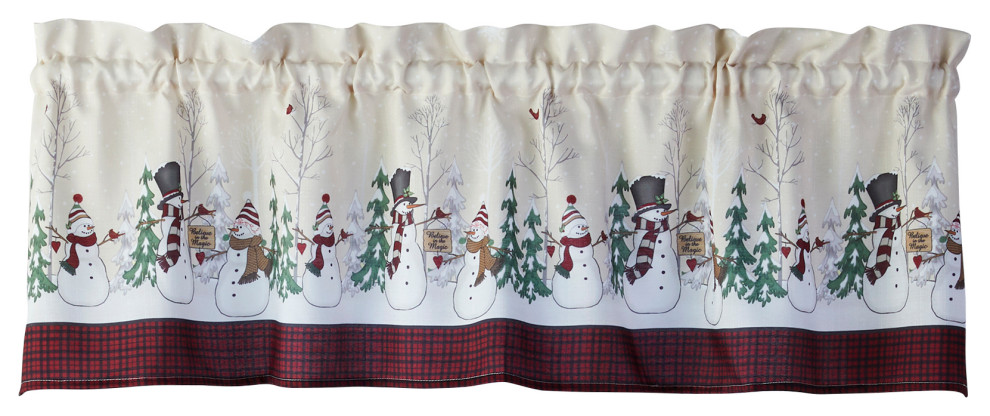 SKL Home Winter Holiday Valance, 58"x13", Multi - Contemporary - Valances - by Saturday Knight ...