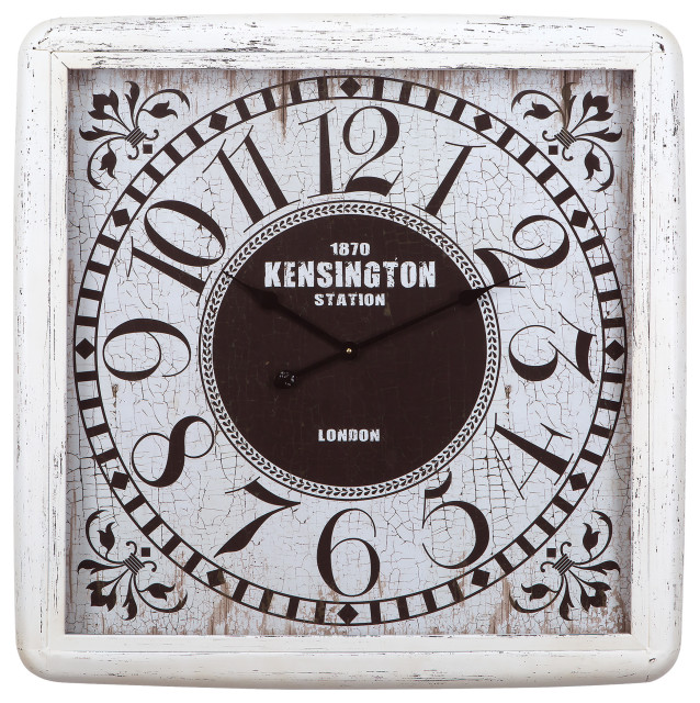 Yosemite White And Black Square Wall Clock CLKBA033 - Farmhouse - Wall ...
