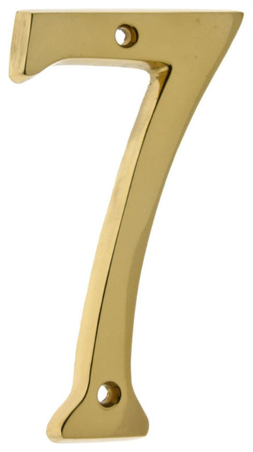 Genuine Solid Brass 6" House Number: #7 - Transitional - House Numbers ...
