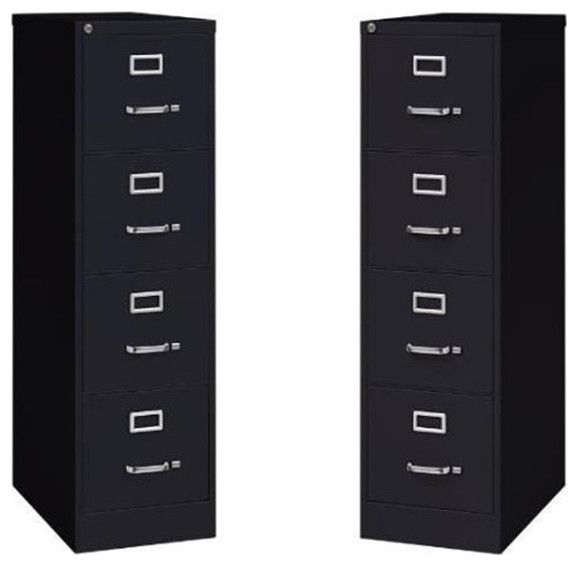 Pemberly Row 2 Set of Filling Cabinet in Black - Filing Cabinets - by ...