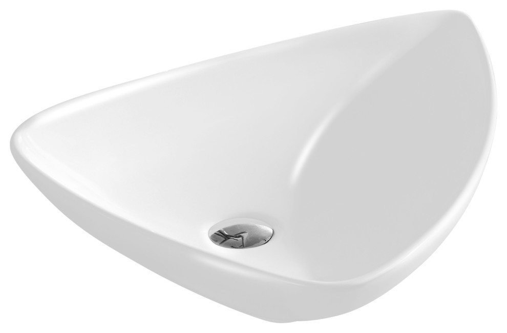 Fine Fixtures White Vitreous China Triangular Vessel Sink ...