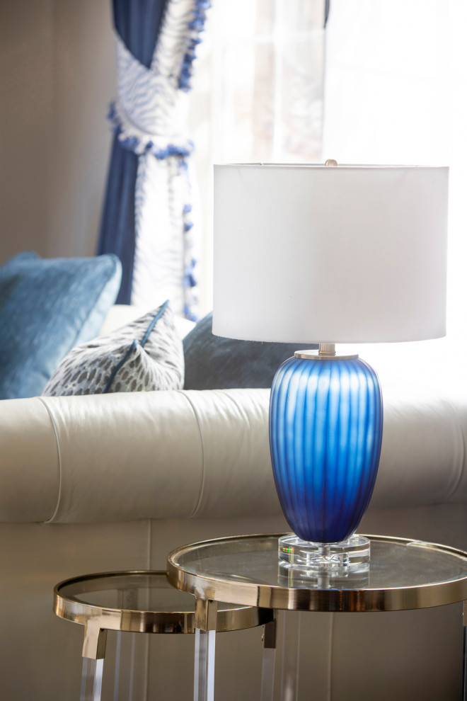 North Dallas Transitional Update - Transitional - Living Room - Dallas ...