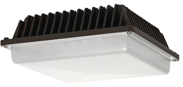 58W LED Low Profile Canopy Fixture - Transitional - Outdoor Flush-mount ...