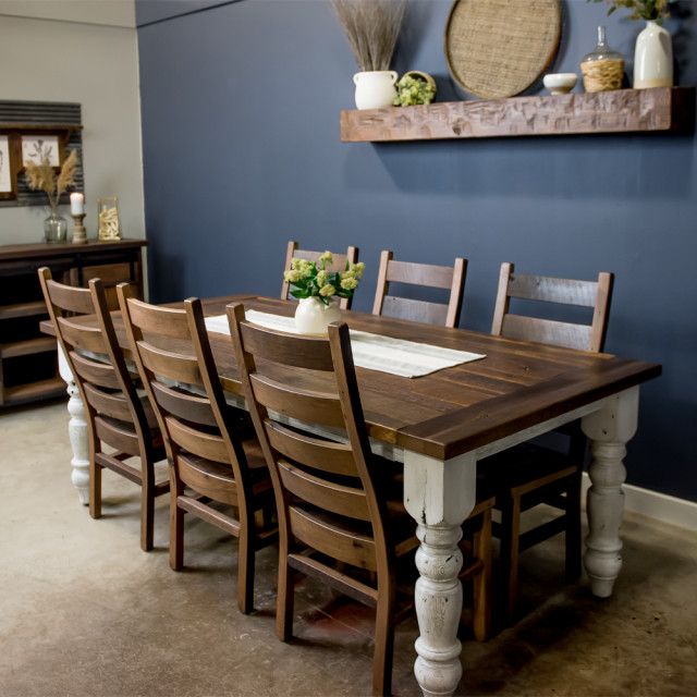 Walden White Base Farmhouse Dining Table, 42x60 - French Country ...