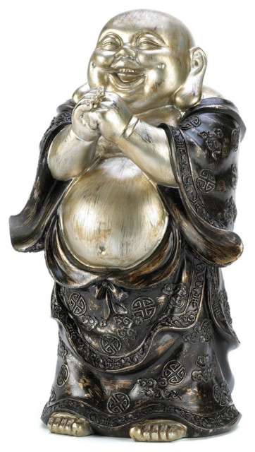 Standing Happy Buddha Figurine - Asian - Decorative Objects And ...