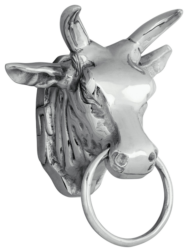 Mounted Bull Head Wall Decor - Southwestern - Wall Sculptures - by ...