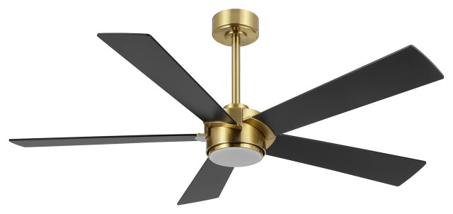 54" Indoor 5-Blade LED Ceiling Fan With Light Kit and Remote Control ...