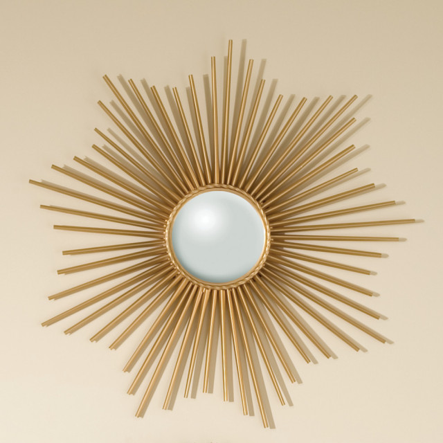 Mini Sunburst Mirror Gold - Midcentury - Wall Mirrors - by GLOBAL VIEWS ...