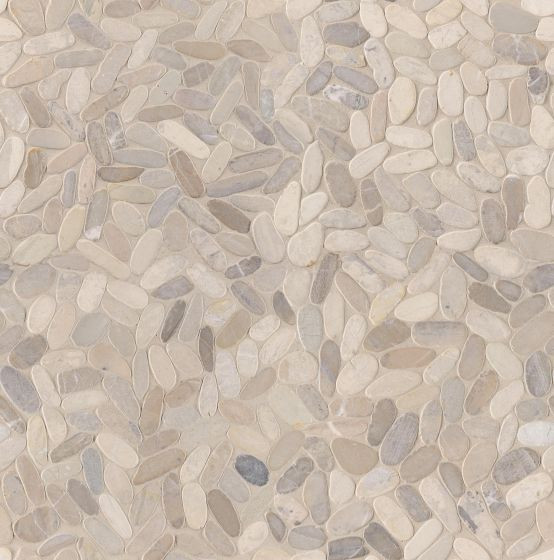 Sliced Truffle Tumbled Marble Pebble, 4x4 or 6x6 Sample - Beach Style ...