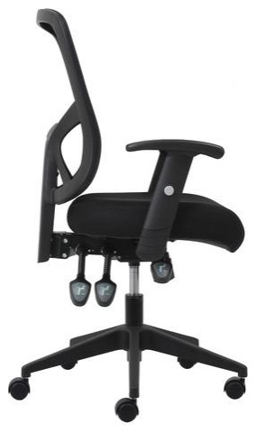 ESS-3050 3-Paddle Ergonomic Mesh High-Back Task Chair, Arms and Lumbar ...