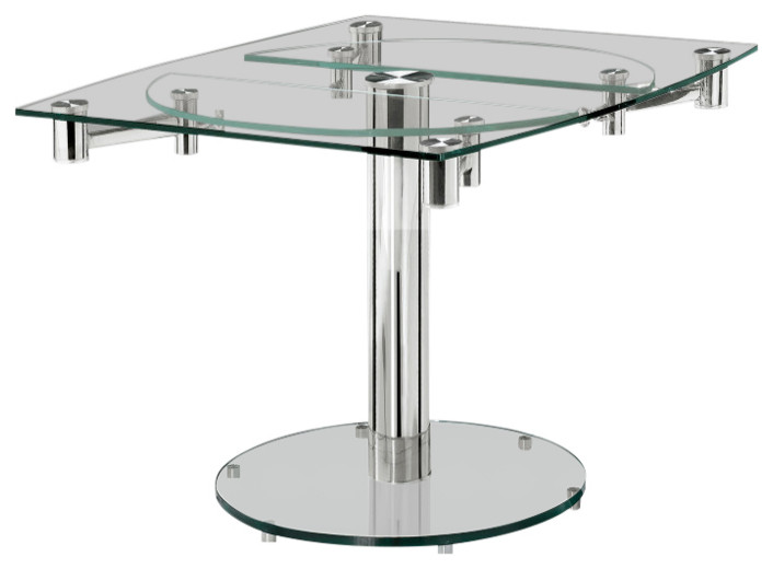 Glass Top Motion Dining Table, Regular - Contemporary - Dining Tables ...
