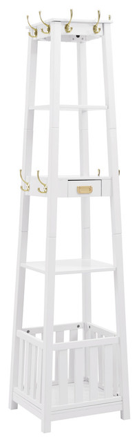 Paige White Pyramid Hall Tree - Transitional - Hall Trees - by ...