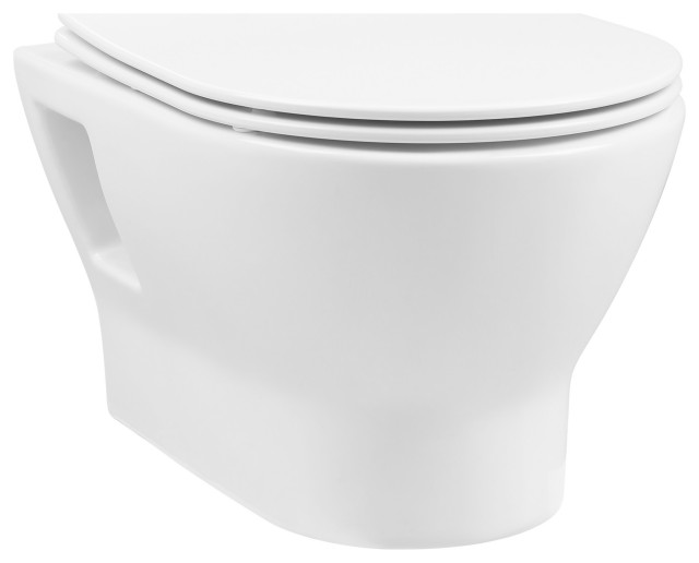 Ivy II Wall-Hung Elongated Toilet Bowl - Contemporary - Toilets - by ...