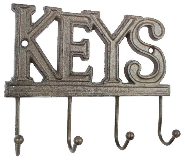 Cast Iron Keys Hooks 8" - Traditional - Wall Hooks - by Handcrafted ...