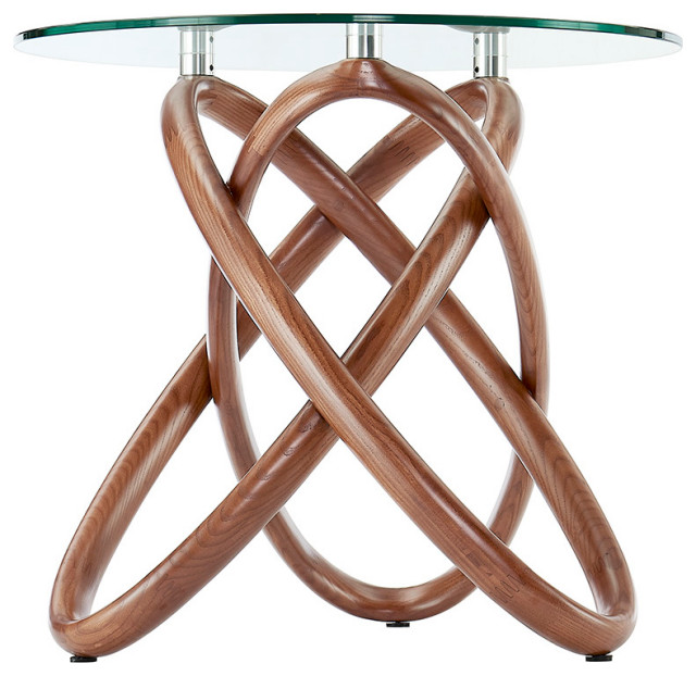 Modrest Mason Modern Class + Walnut Side Table - Contemporary - Side ...