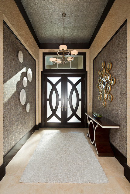 Dramatic Foyer sparkles - Contemporary - Entry - Other - by Z Interior ...