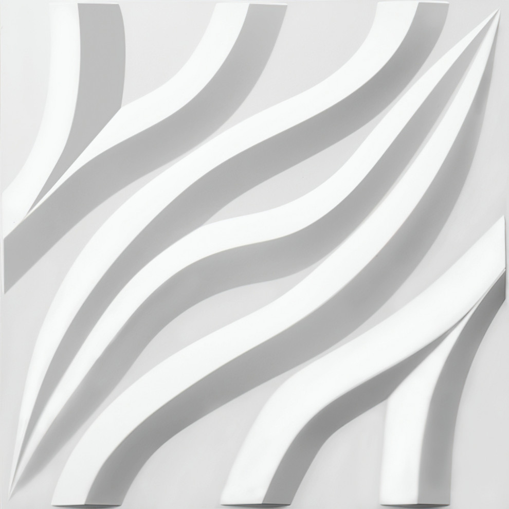 White Waves 3D Wall Panels - Modern - Wall Panels - by Dundee Deco | Houzz