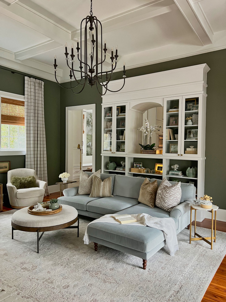 Traditional Transformation Living Room Built-In - Traditional - Living ...