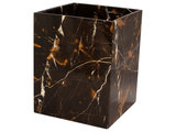 Myrtus Collection Black and Gold Marble Waste Bin - Southwestern ...
