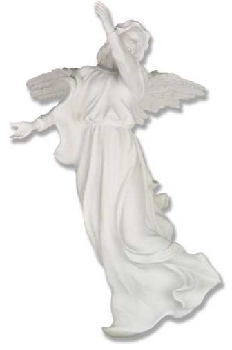 Winged Hanging Angel Garden Angel Statue - Traditional - Wall ...
