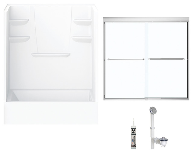 A2 60"x32"x79" Composite Bath/Shower Kit With Door - Contemporary ...