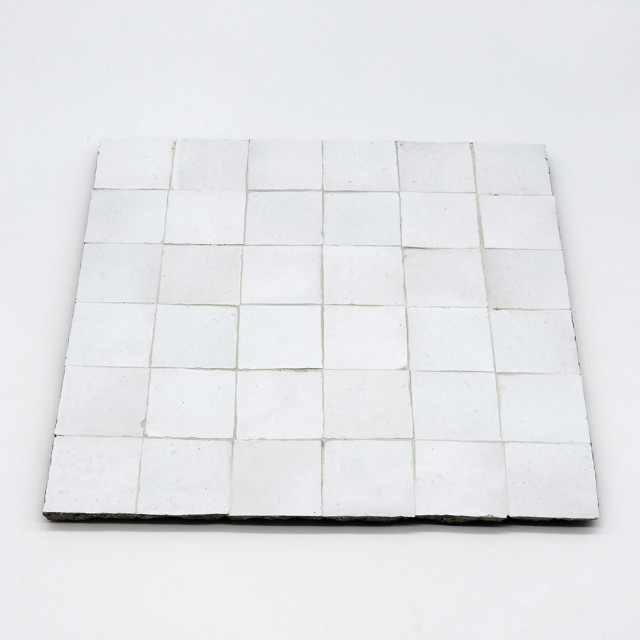 Moroccan Handmade Mosaic Tiles 12"x12" Snow White Solid Color, Moroccan ...