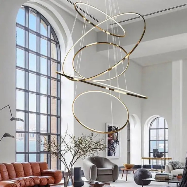 Akari Swirl Rings LED Chandelier Pendant Light - Modern - Chandeliers ...