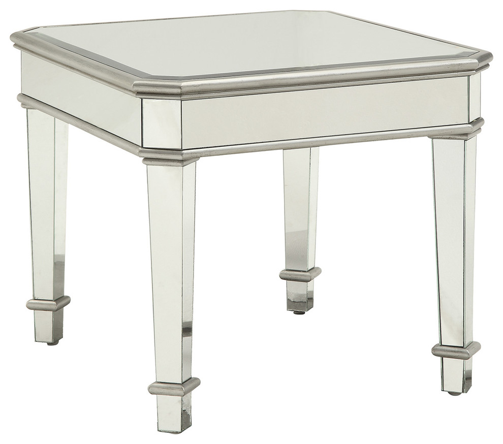 Coaster Square Mirrored End Table - Contemporary - Side Tables And End ...