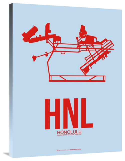 "HNL Honolulu Poster 1" Fine Art Print, 30" x 40" - Modern - Prints And ...