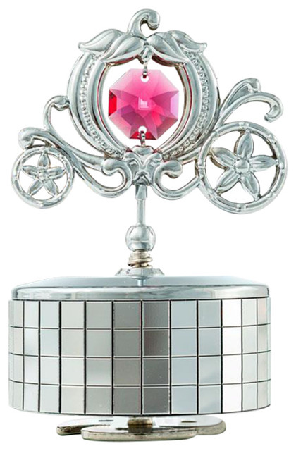 Chrome Plated Silver Princess Carriage Music Box Love Story ...