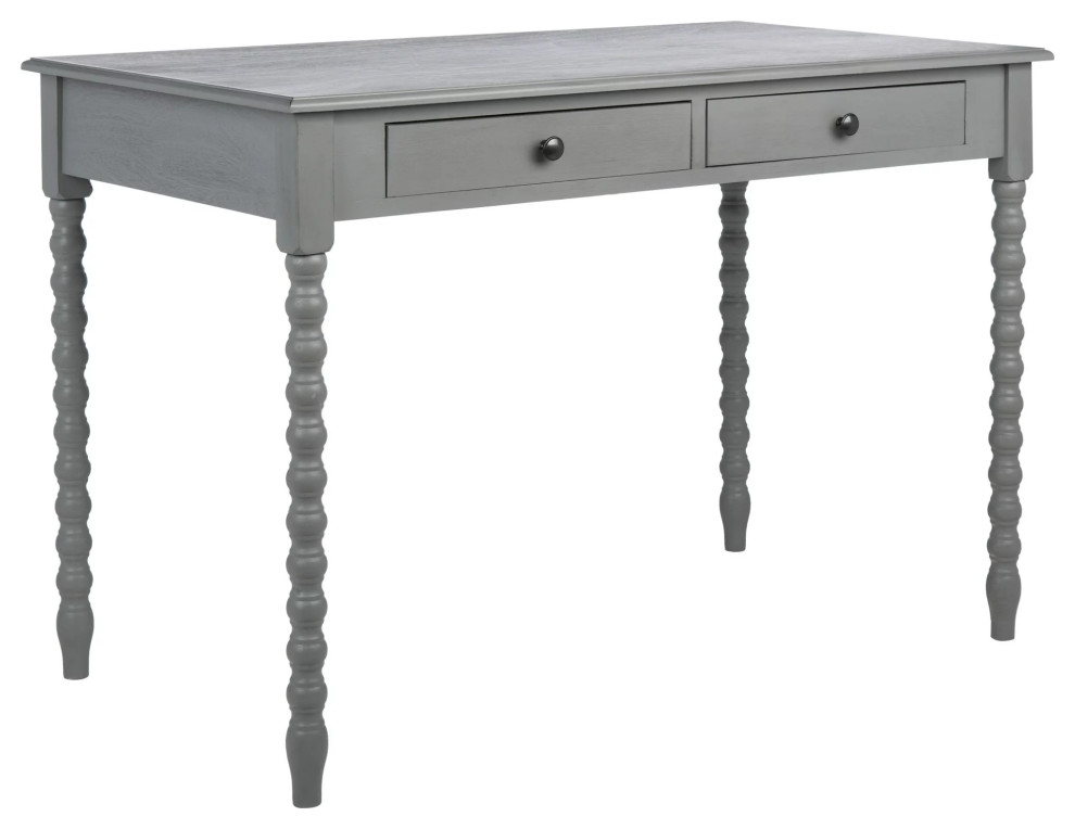 Unique Desk, Ball Turned Legs With Molded Top & Storage Drawers ...