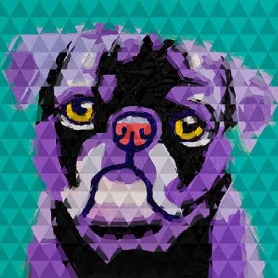 Geometric Pug Poster Print by Atelier B Art Studio - Item ...