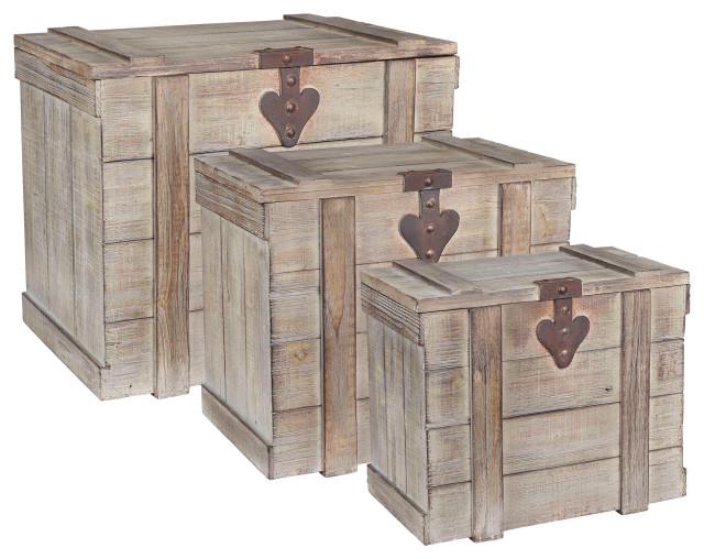 Antiqued Decorative Trunk - Farmhouse - Decorative Trunks - by ...